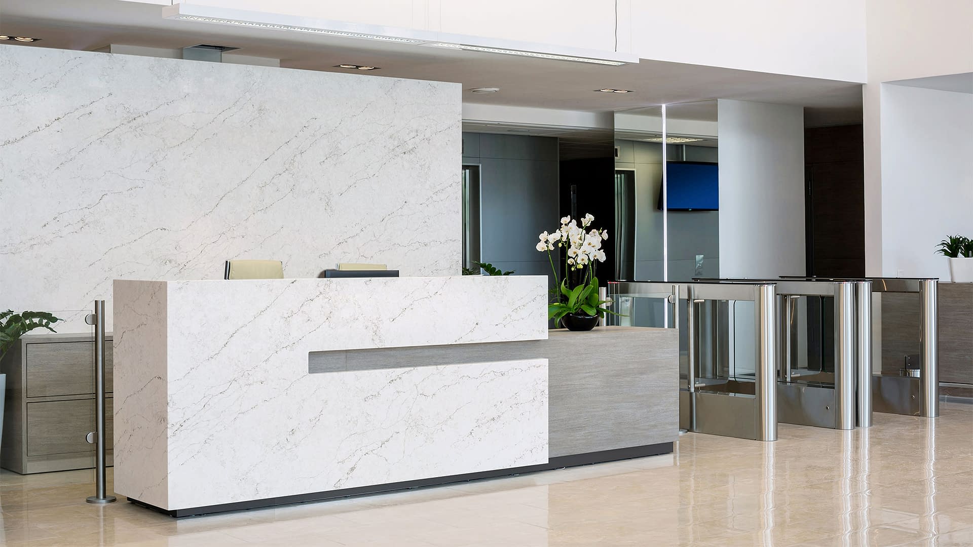 Elegant Sky Quartz - Primus Surfaces - Quartz Countertops