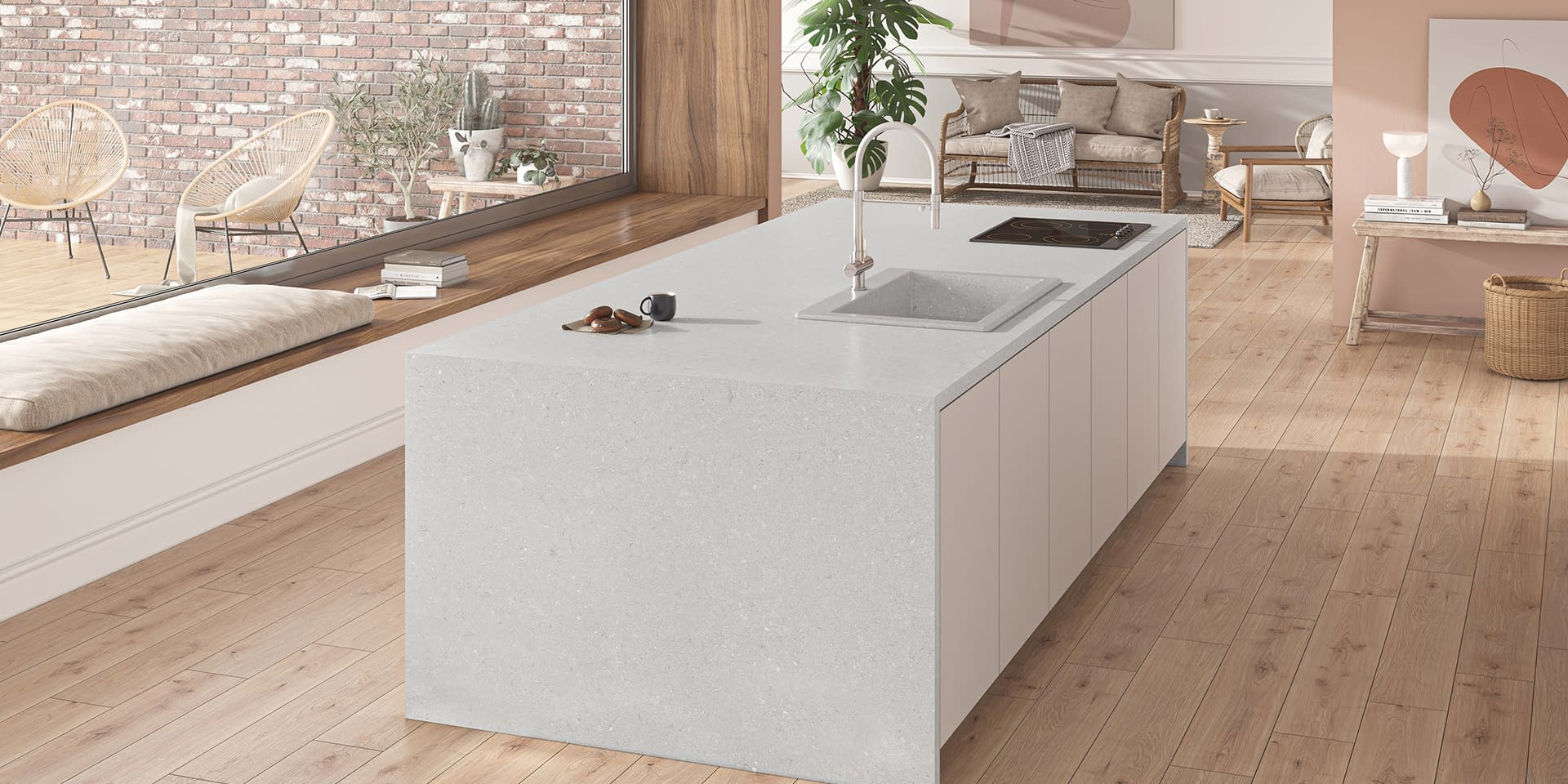 Aegean Gray Quantra Quartz | Primus Surfaces
